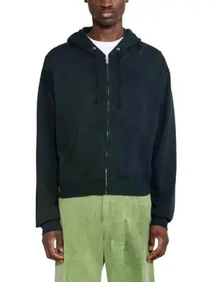 Auralee High Twist Zip-up Hoodie - Black