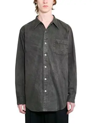 TAIGA TAKAHASHI Narrow-collar Shirt - Black