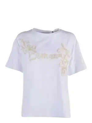 Ermanno Scervino Embroidered Logo T-shirt - White