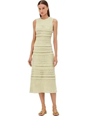 Alexis Madie Crochet Midi Dress - Mint