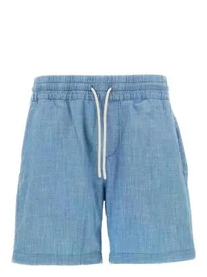 Portuguese Flannel Chambray Drawstring Shorts - Blue