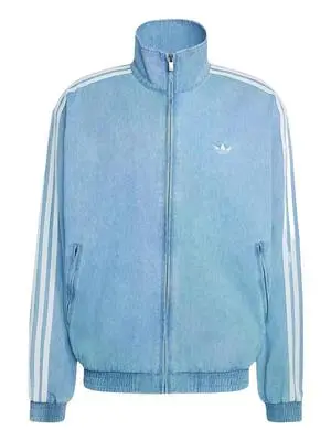 Adidas Embroidered Logo Side Stripe Track Jacket - Blue
