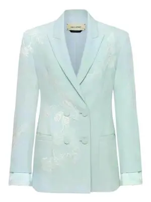 HELLESSY Hellessy Bruce Floral Embroidered Double-Breasted Blazer
