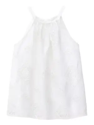 Ba&sh Maxi Diamond-embroidered Halterneck Top - White