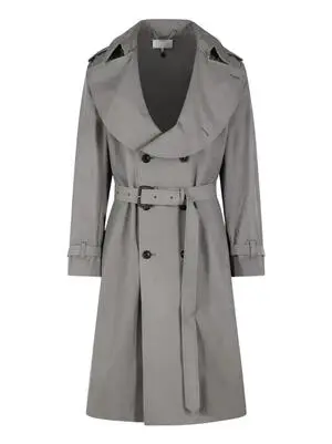 MAISON MARGIELA Double-breasted Trench Coat - Grey