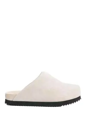 WUD WUD Beige Suede Stem Clogs