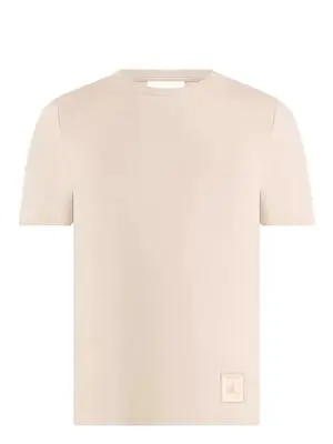 Manière De Voir T⁠s003 In Cream Fitted Luxe T-shirt - Neutrals