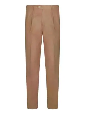 Brunello Cucinelli Pleated Waistband Tapered Trousers - Neutrals