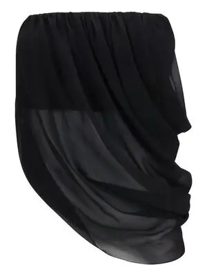 FRANCESCO MURANO Draped Strapless Blouse - Black
