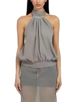 Gimaguas Boa Halterneck Top - Grey