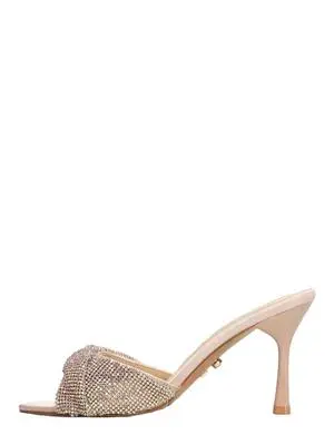 TWENTY FOURHAITCH Crystal Embellished Canberra Mules - Neutrals