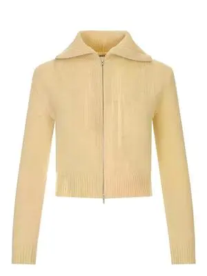 JIL SANDER Zip-up Cardigan - Neutrals