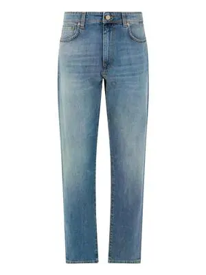 SLOWEAR Slowear Faded Effect Five-Pocket Jeans Blue