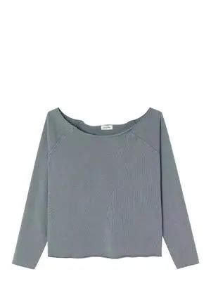 American Vintage Raw-cut Boat-neck Sweater - Grey