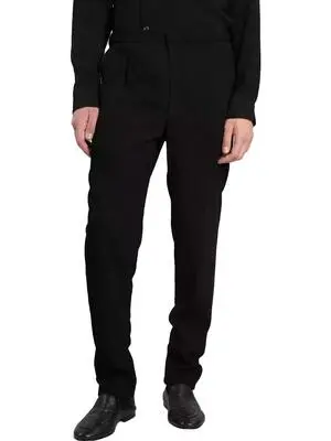 Emporio Armani 3d Crinkled Effect Trousers - Black