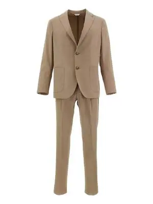 Boglioli Single-breasted Patch-pocket Suit - Neutrals