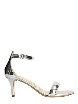 FABIO RUSCONI Metallic Ankle-strap Sandals - Silver
