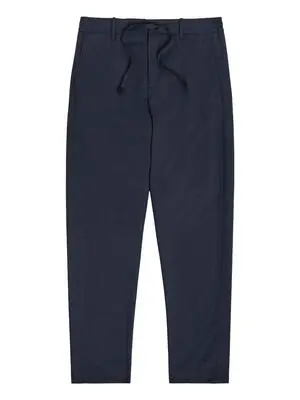 Canali Tapered-leg Wool Trousers - Navy