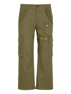 Isabel Marant Josine Twill Cropped Cargo Trousers - Khaki
