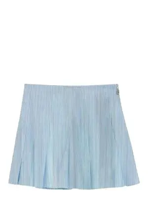 Hugo Striped Pleated Skirt - Blue