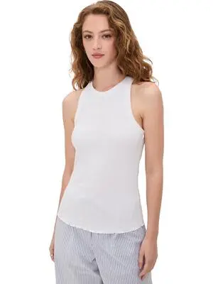 Faherty Brand Paradise Pointelle Tank - White