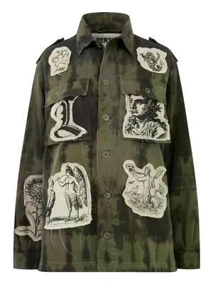 LIBERTINE Libertine Patch-Detail Military Jacket