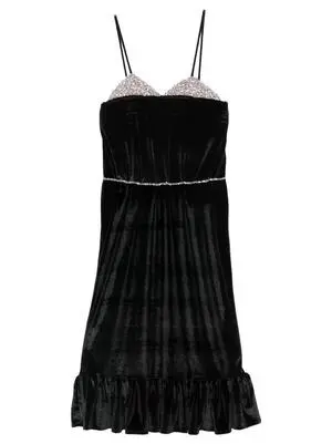 DUNESI Dunes Lolita Crystal-embellished Midi Dress - Black