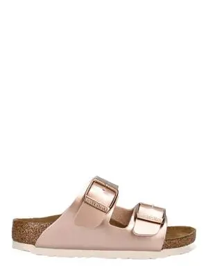 BIRKENSTOCK Metallic Leather Arizona Sandals - Brown