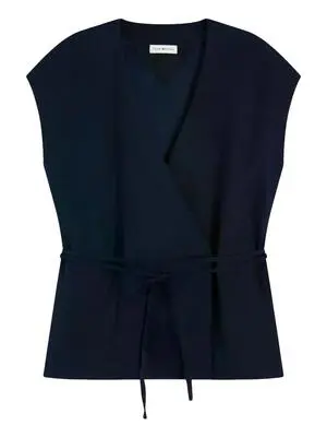 Tommy Hilfiger Wrap-style Belted Waistcoat - Blue