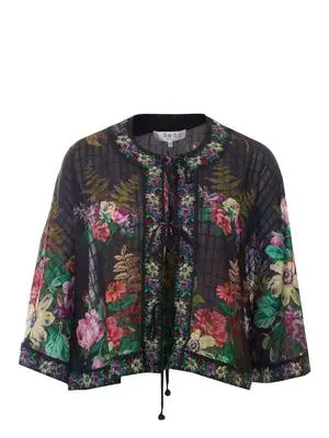 Sea Viktoria Floral-print Top - Black