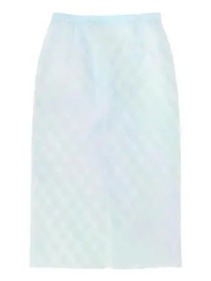 Auralee Silk Midi Skirt - Blue