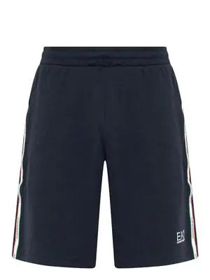 EA7 Logo Sweat Shorts - Navy Blue