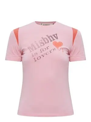 MISBHV Graphic Print T-shirt - Pink
