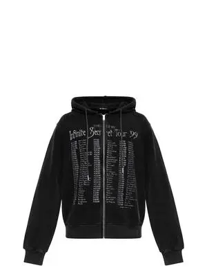 MISBHV Cotton Zip-up Hoodie With Concert Print - Black