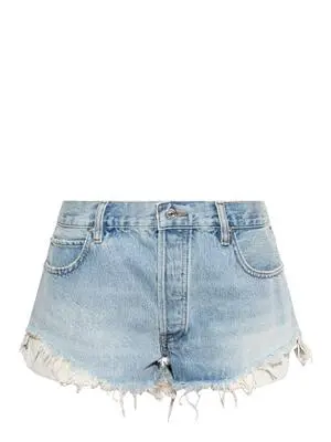 FRAME FRAME Vintage-Effect Denim Shorts
