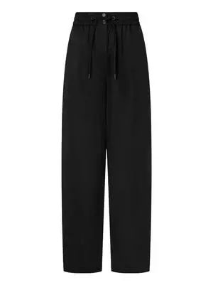 STUDIO TOMBOY Drawstring Wide Leg Trousers - Black