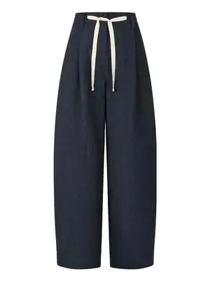 STUDIO TOMBOY Drawstring Pleated Trousers - Blue