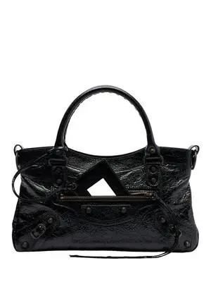 Balenciaga Balenciaga Le City Small Leather Top-Handle Bag Black