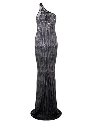 Rick Owens One-shoulder Sequined Tulle Gown - Black