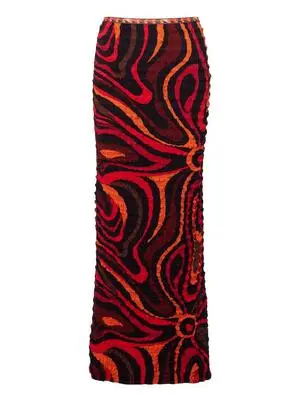 Emilio Pucci Smocked Maxi Skirt - Multicoloured