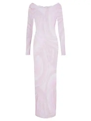 Emilio Pucci Iride Sheer Tulle Maxi Dress - Pink