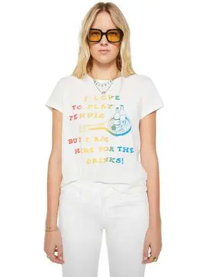 MOTHER The Boxy Goodie I Love To Play Tennis T-shirt - Multi