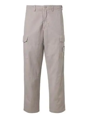 Stone Island Cotton And Linen Canvas Cargo Pants - Grey