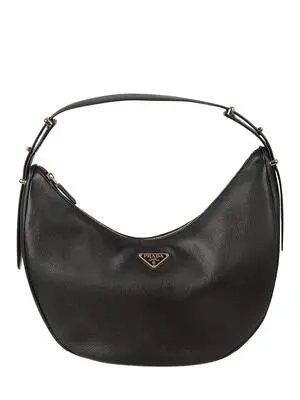 Prada Prada Textured Shoulder Bag Black