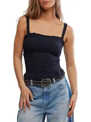 Free People So Soft Square Neck Camisole - Black