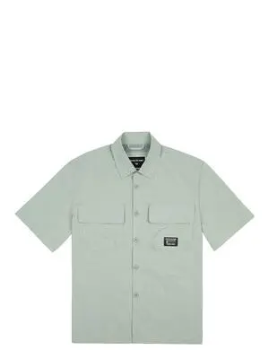 PAPER PLANES Utility Short Sleeve Button-up Shirt Sage