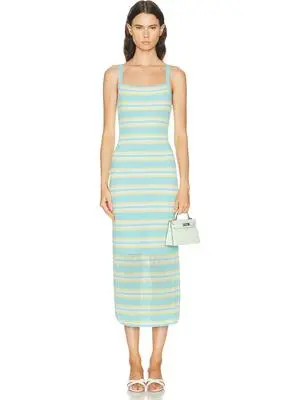 Simkhai Connelly Midi Dress - Buttercream Pool Stripe