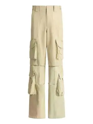 Balmain Cotton Cargo Pants - Neutrals