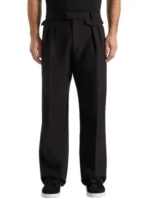 Manière De Voir Pierre Relaxed Fit Pleated Tailored Trousers - Black