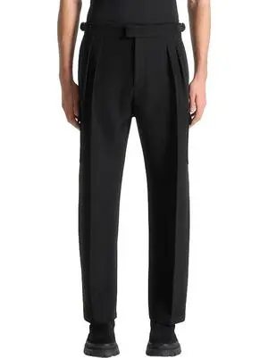 Manière De Voir Relaxed Fit Twill Pocket Trousers - Black